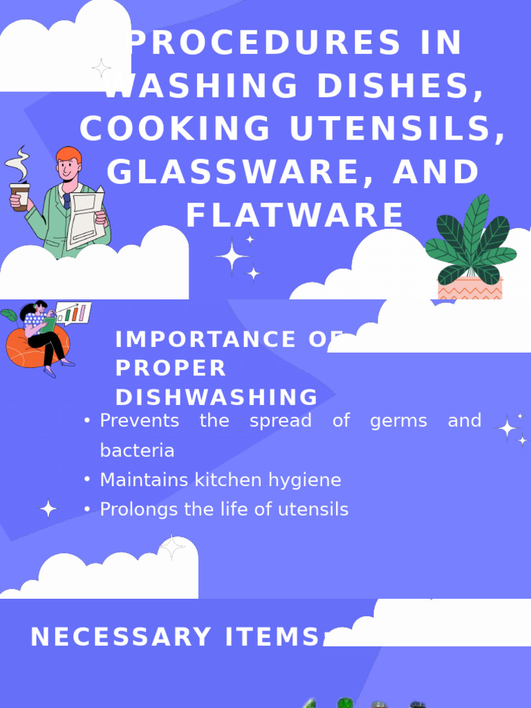 Procedures in Washing Dishes, Utensila, Glassware and Flatware | PDF
