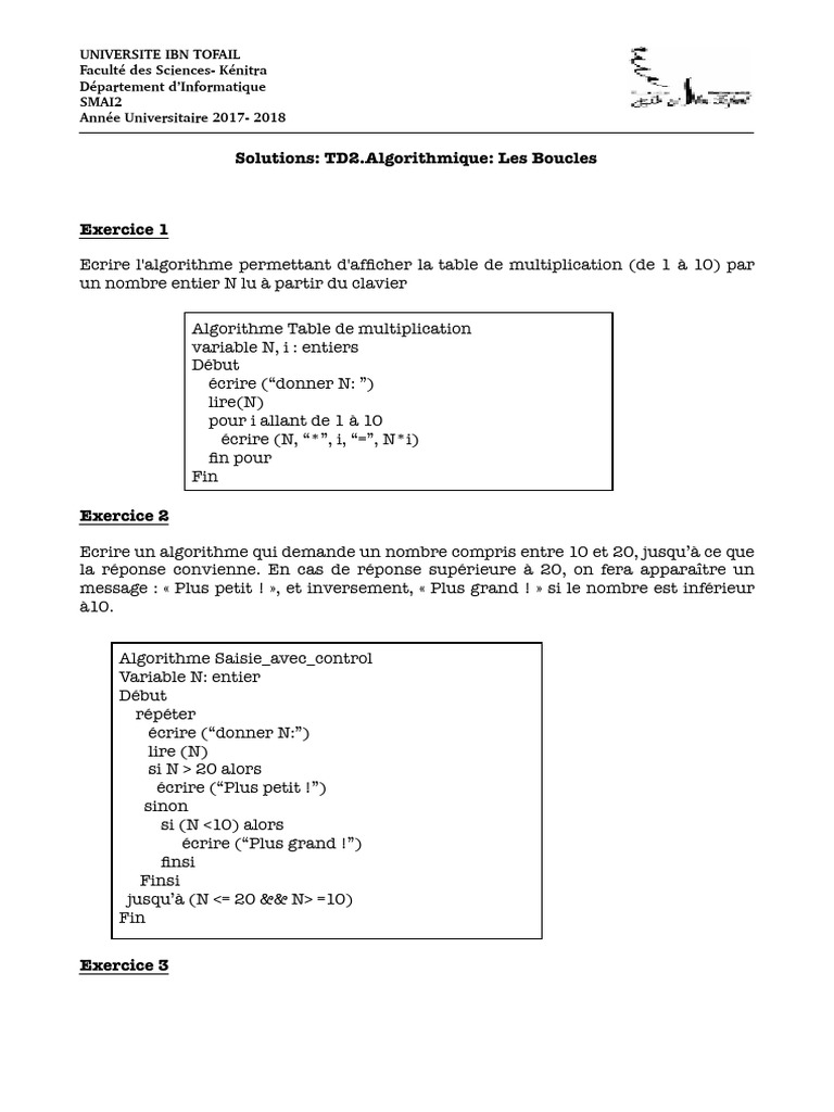 Solution TD2 | PDF