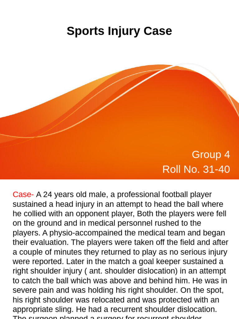 Sports Injury- Group 4 | PDF