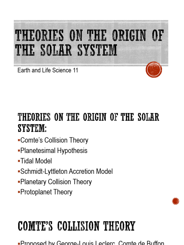 Origin of The Solar System | PDF