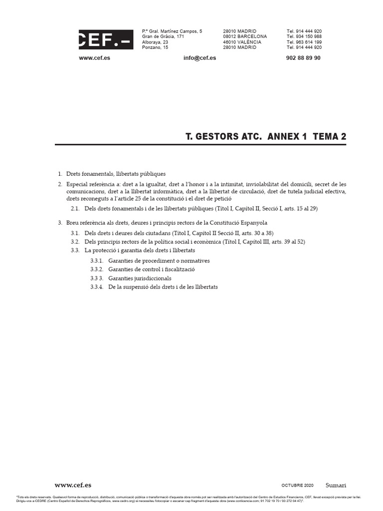 tema 2 drets i deures | PDF