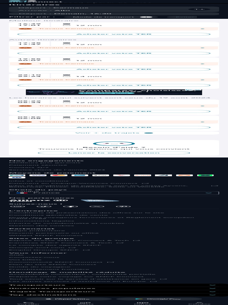 SNCF Connect - Résultats D'itinéraires | PDF