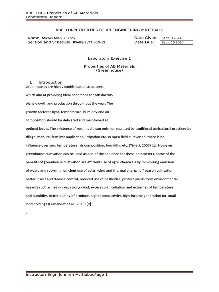 Laboratory Activity Format121 | PDF