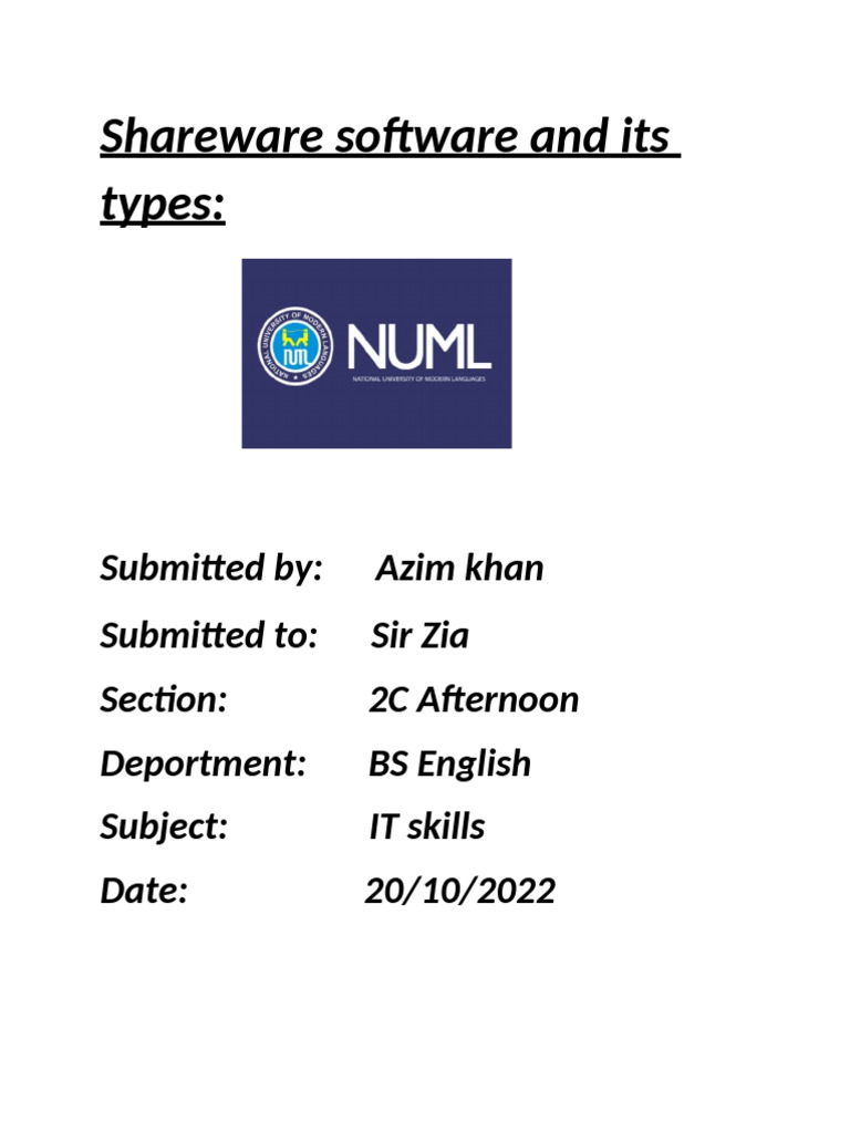 Shareware Software | PDF