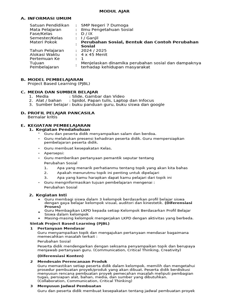 Modul Ajar | PDF
