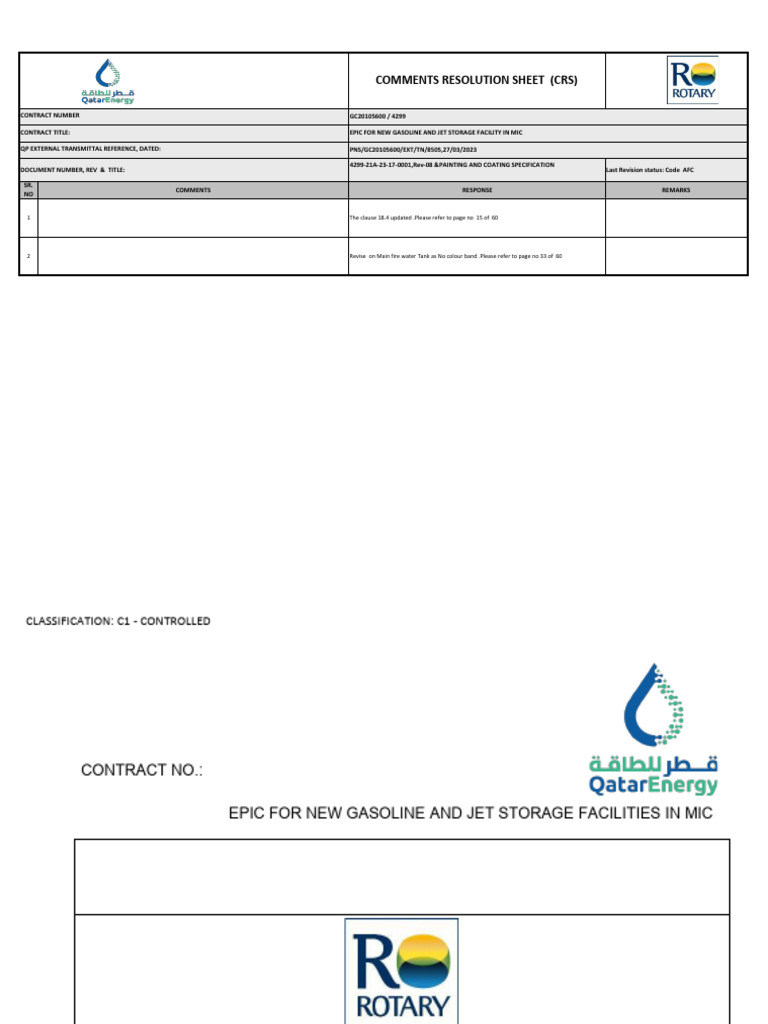 Comments Resolution Sheet (CRS) : 1 The Clause 18.4 Updated .Please ...