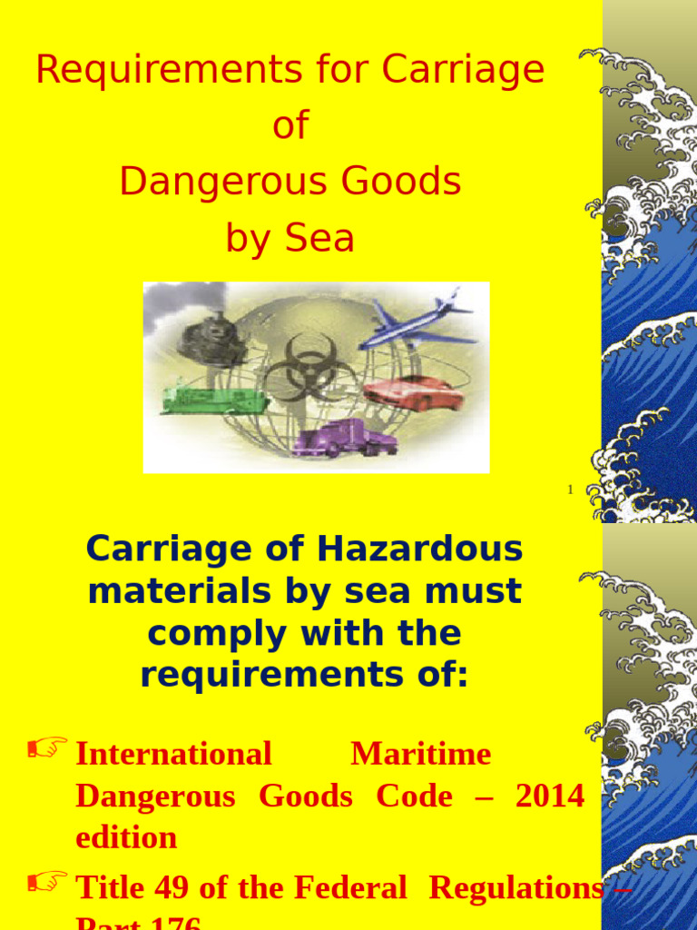 I) Transportation Requirements HAZMAT | PDF