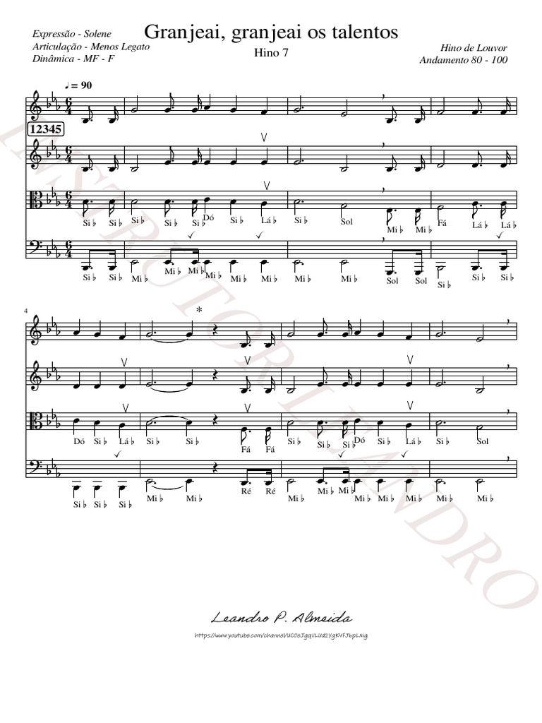 Hino 7 Granjeai, - Granjeai - Os - Talentos | PDF