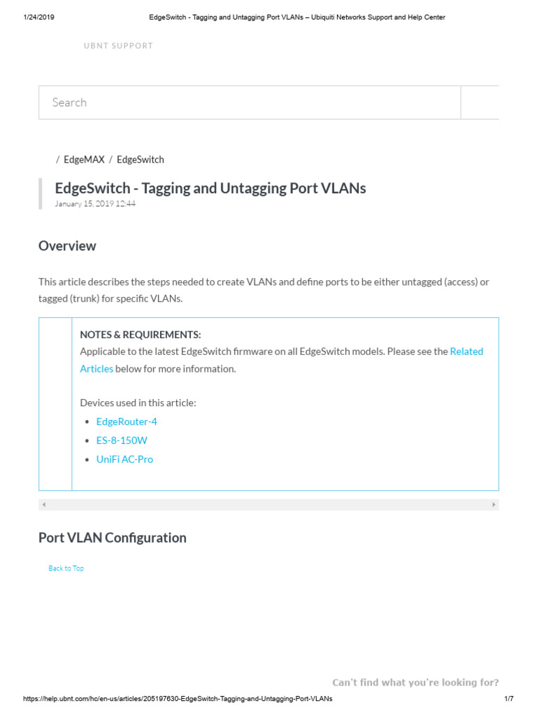 EdgeSwitch - Tagging and Untagging Port VLANs – Ubiquiti Networks ...