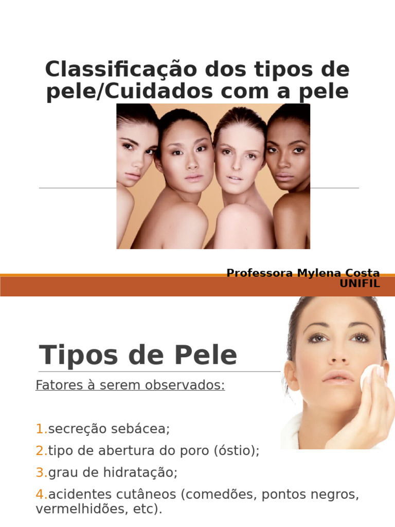 Classificação Dos TIPOS de PELE - Cuidados Com a Pele | PDF