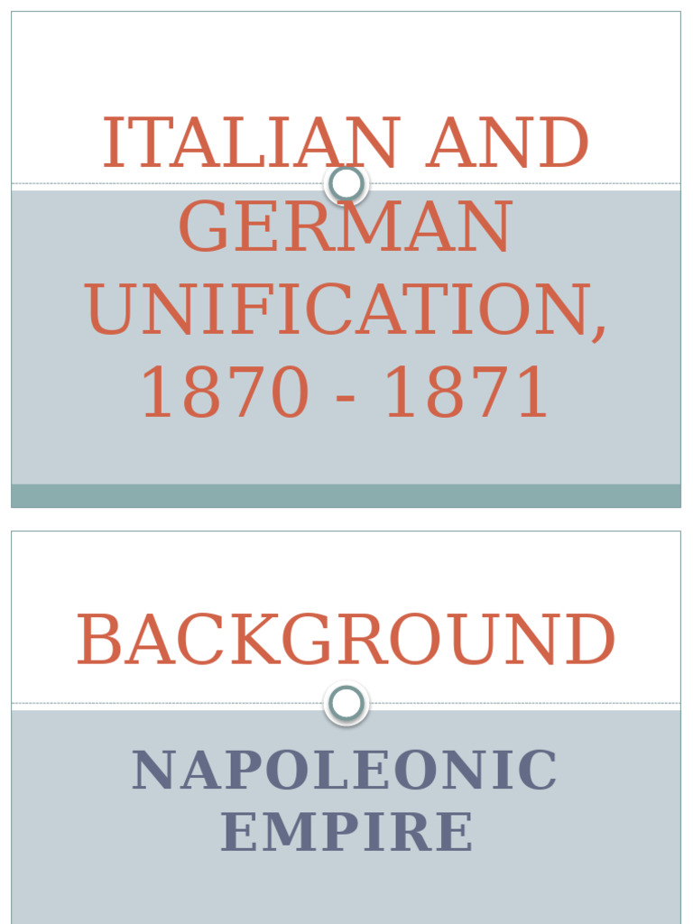 Italian and German Unification Summary | PDF