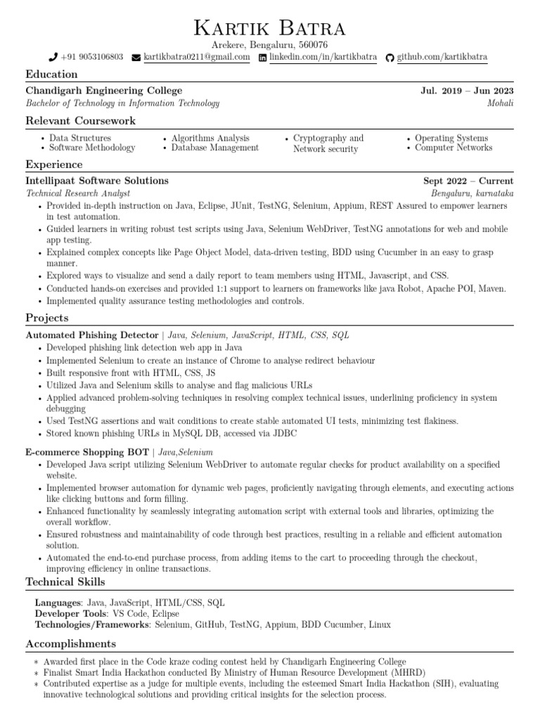 Kartik Batra Ol | PDF