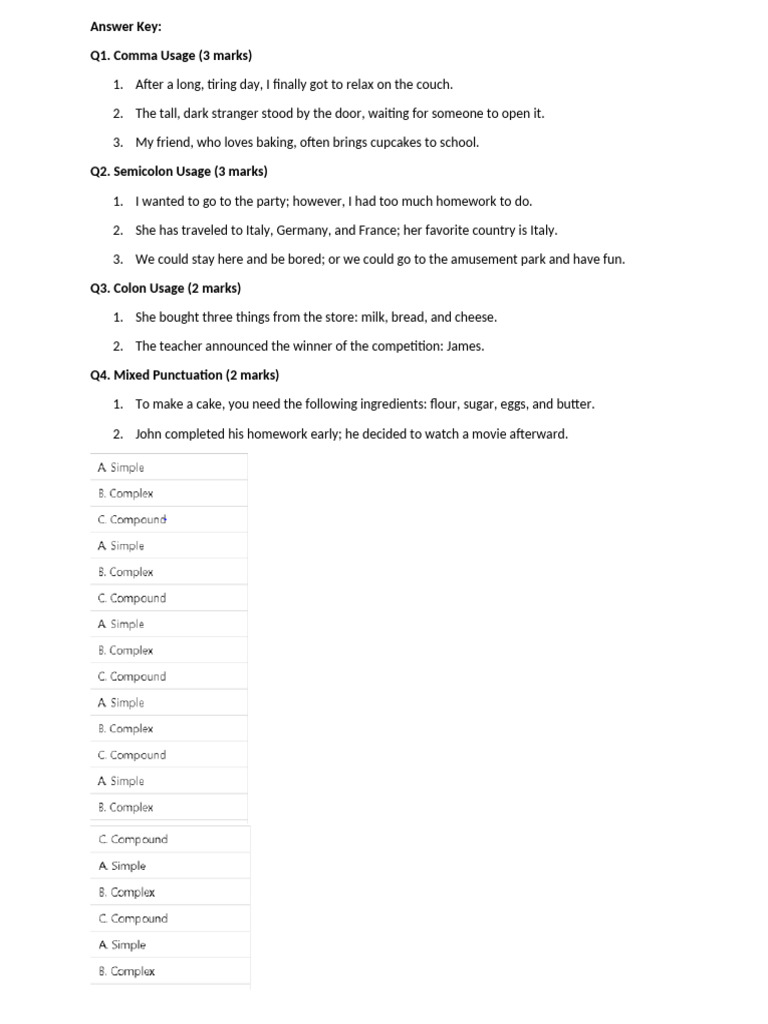 Answer Key | PDF