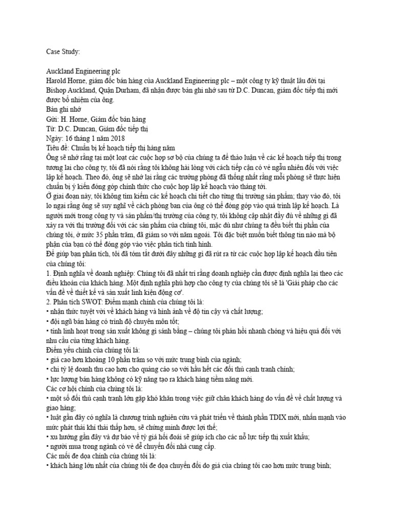 Case Study - Nhóm 2 | PDF