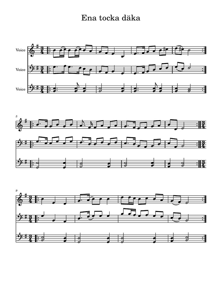 Ena Tocka Daka Clef de Fa | PDF