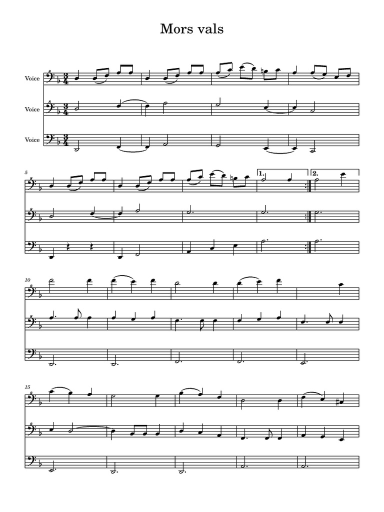 Mors Vals Clef de Fa | PDF