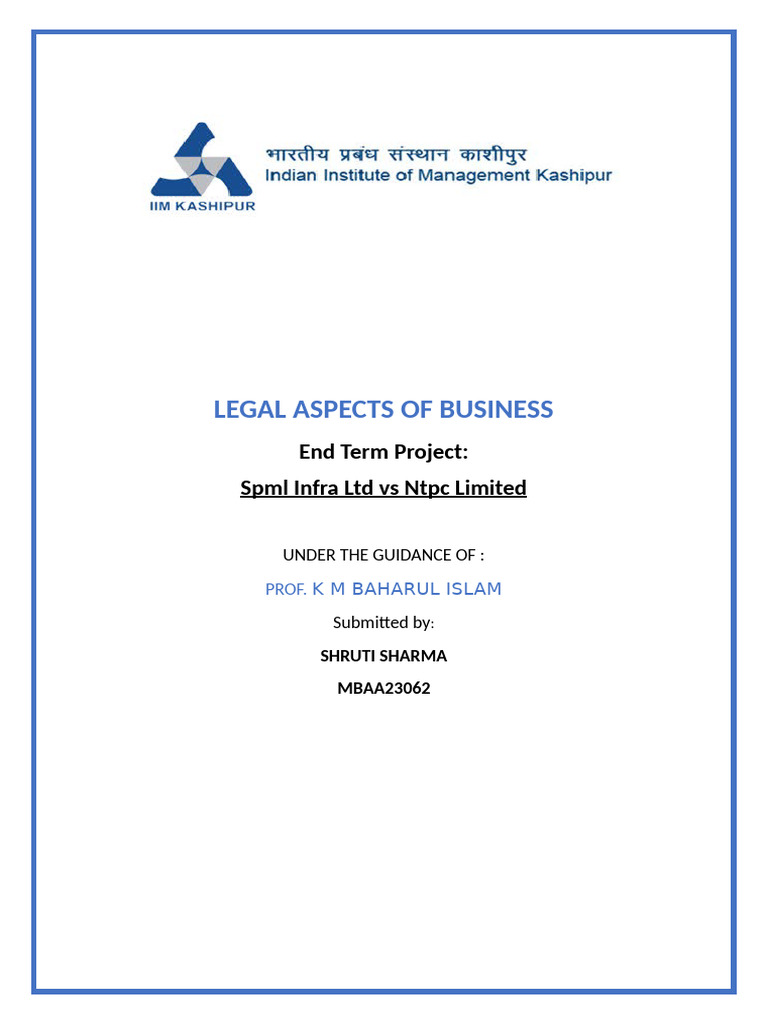Legal Aspects Project | PDF