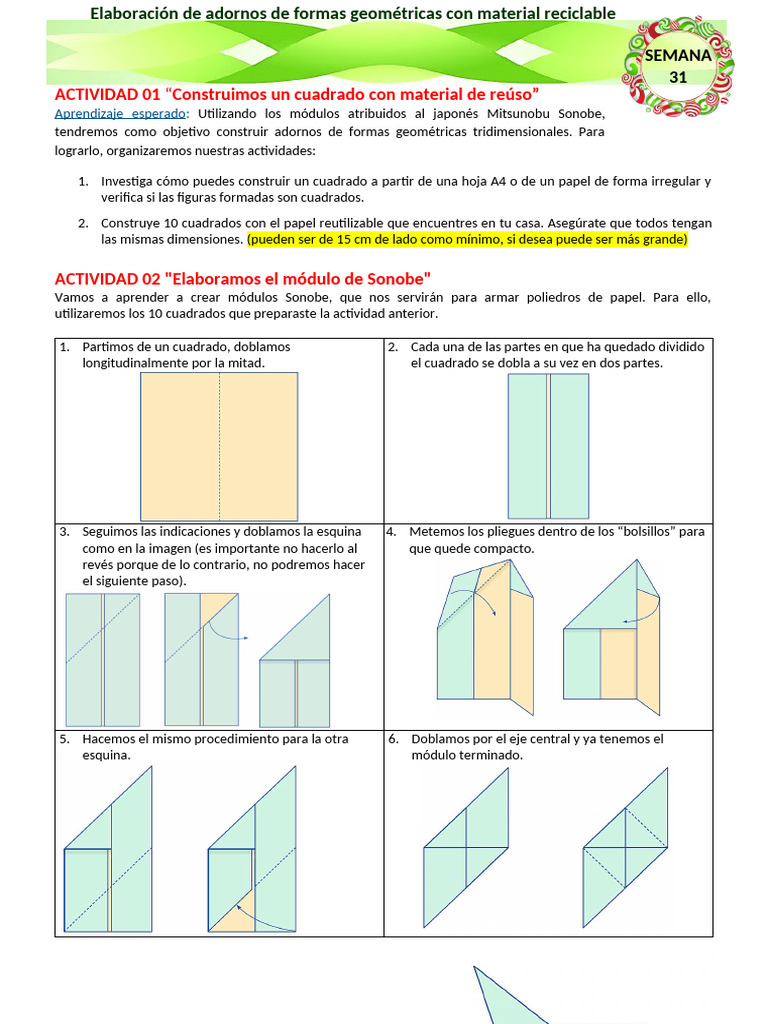 Actividades Cubo | PDF