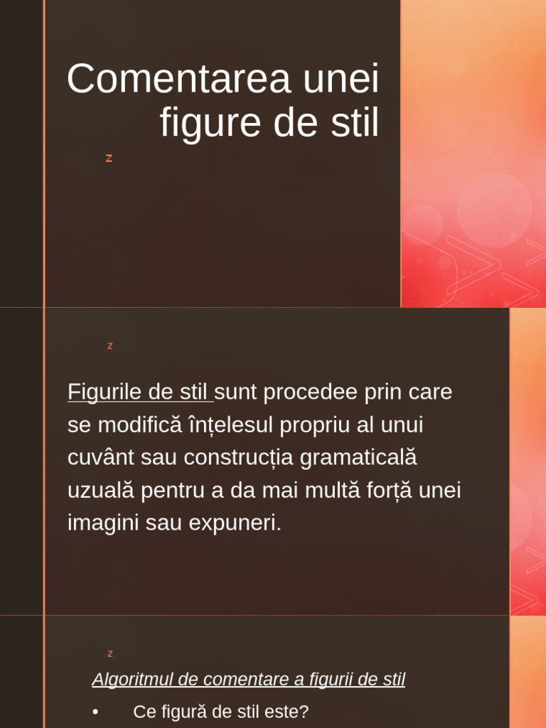 Comentarea Unei Figure de Stil | PDF