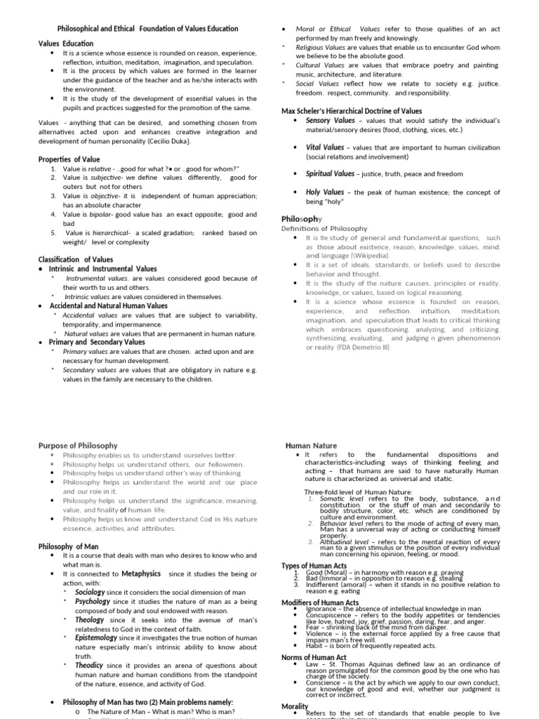 VALUES-ED-Lesson-2 2 | PDF