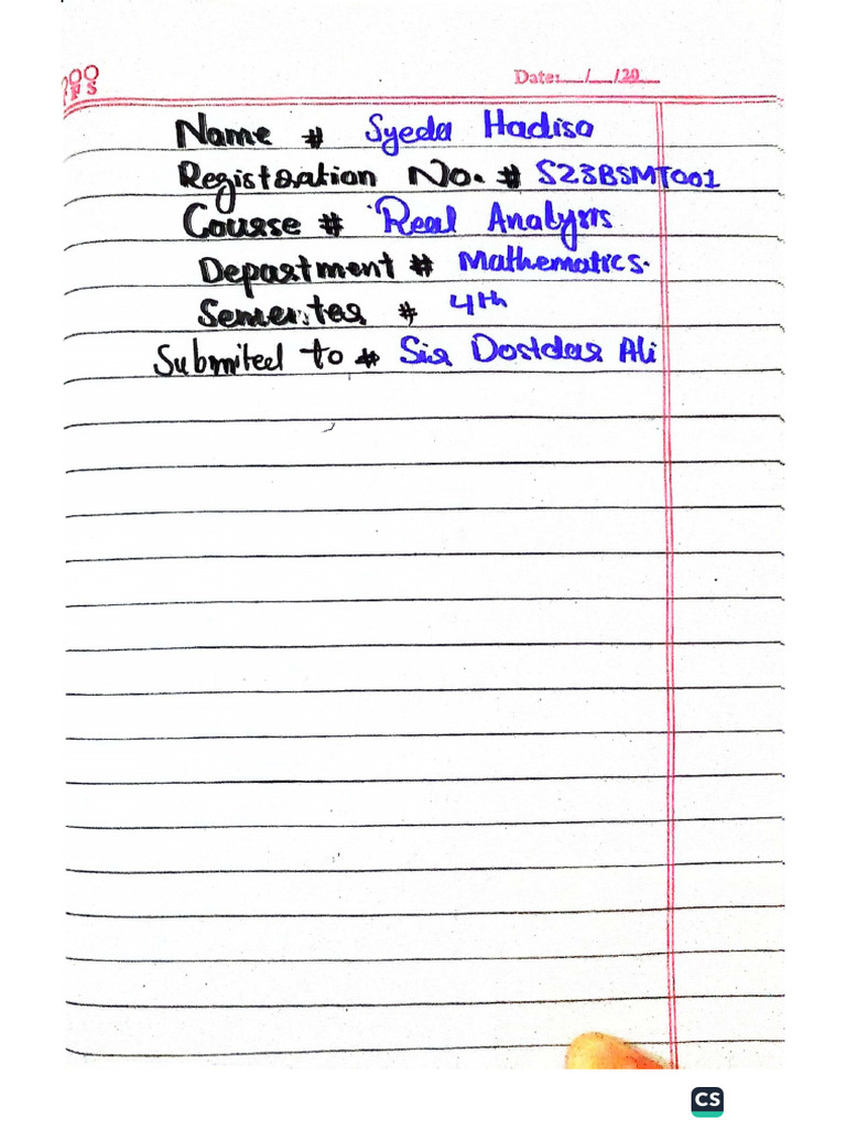 Real Analysis (Asig. 1) | PDF