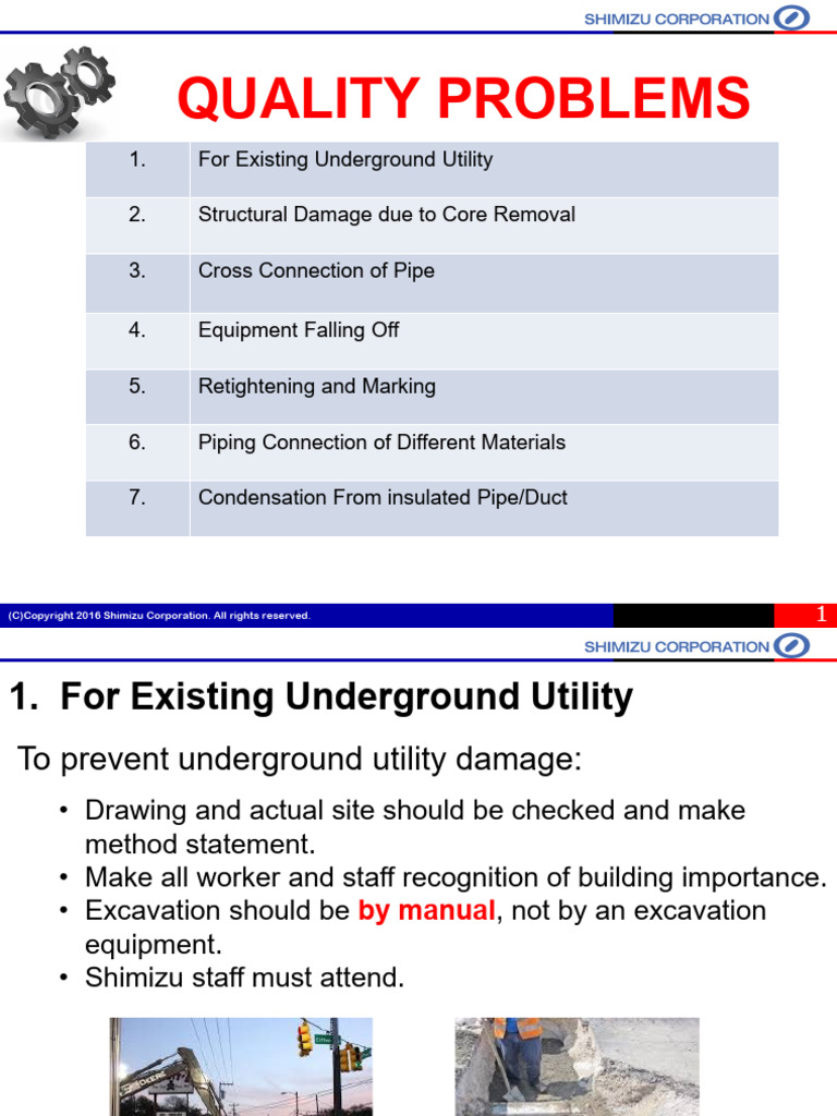Quality Problem For MEP | PDF
