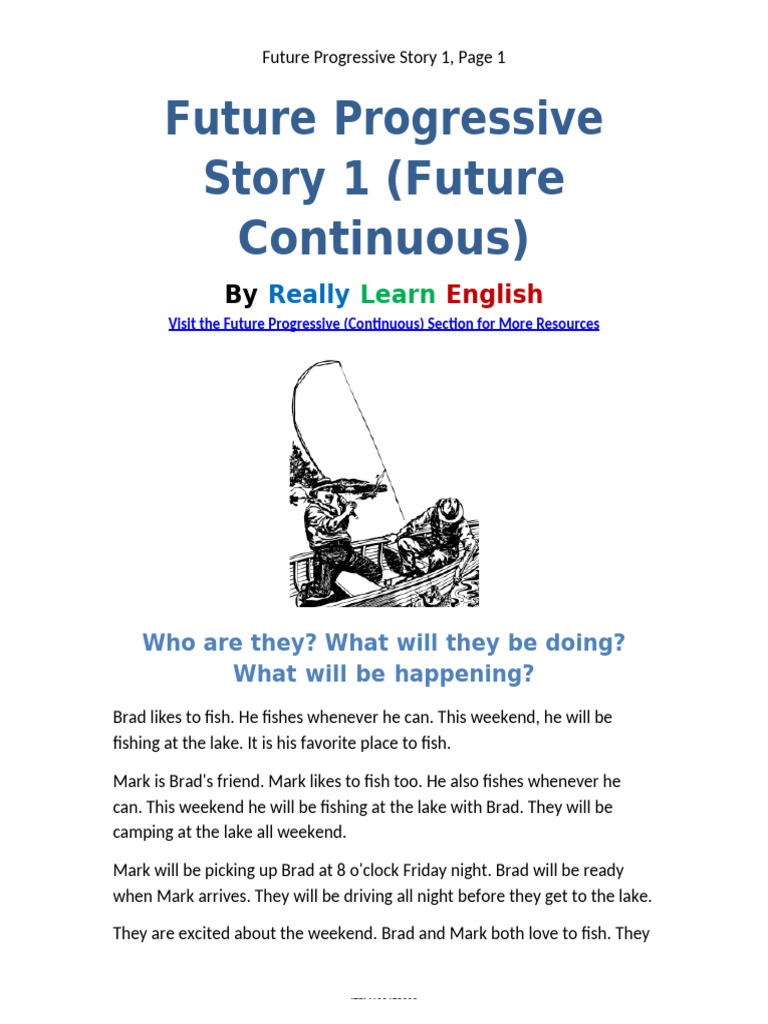 Future Progressive Story 1 | PDF