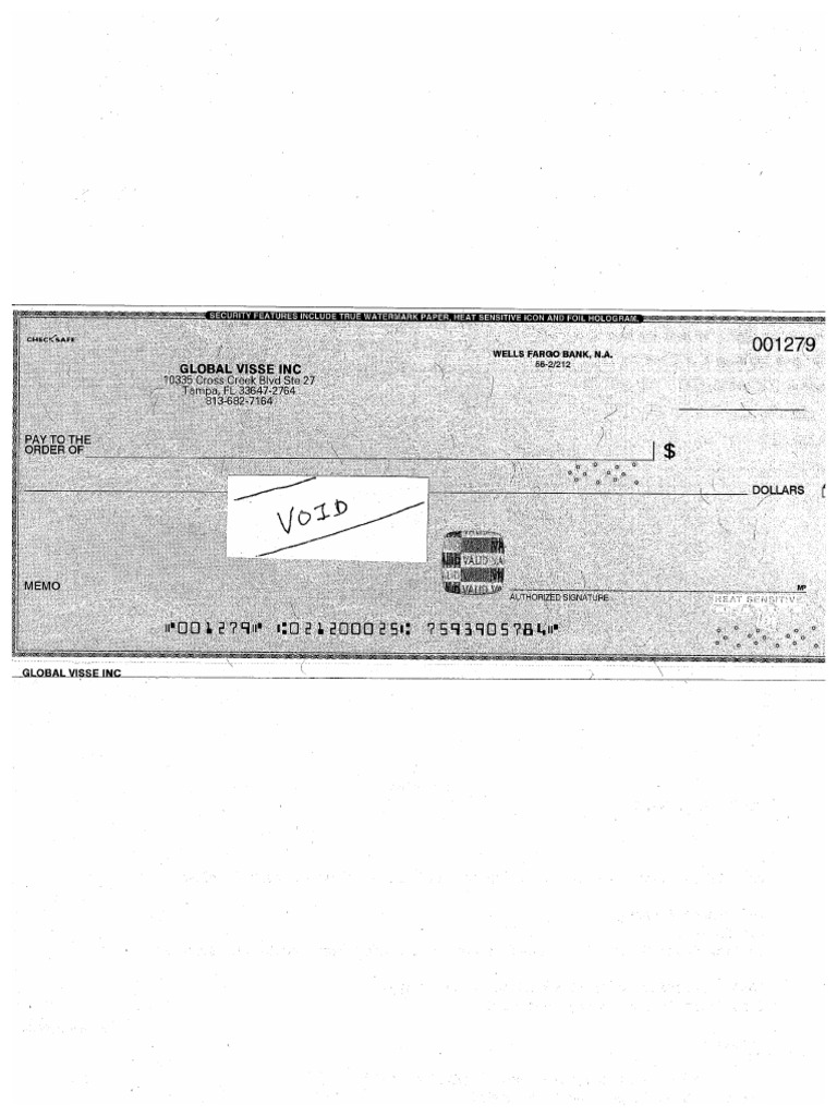 Void Cheque | PDF