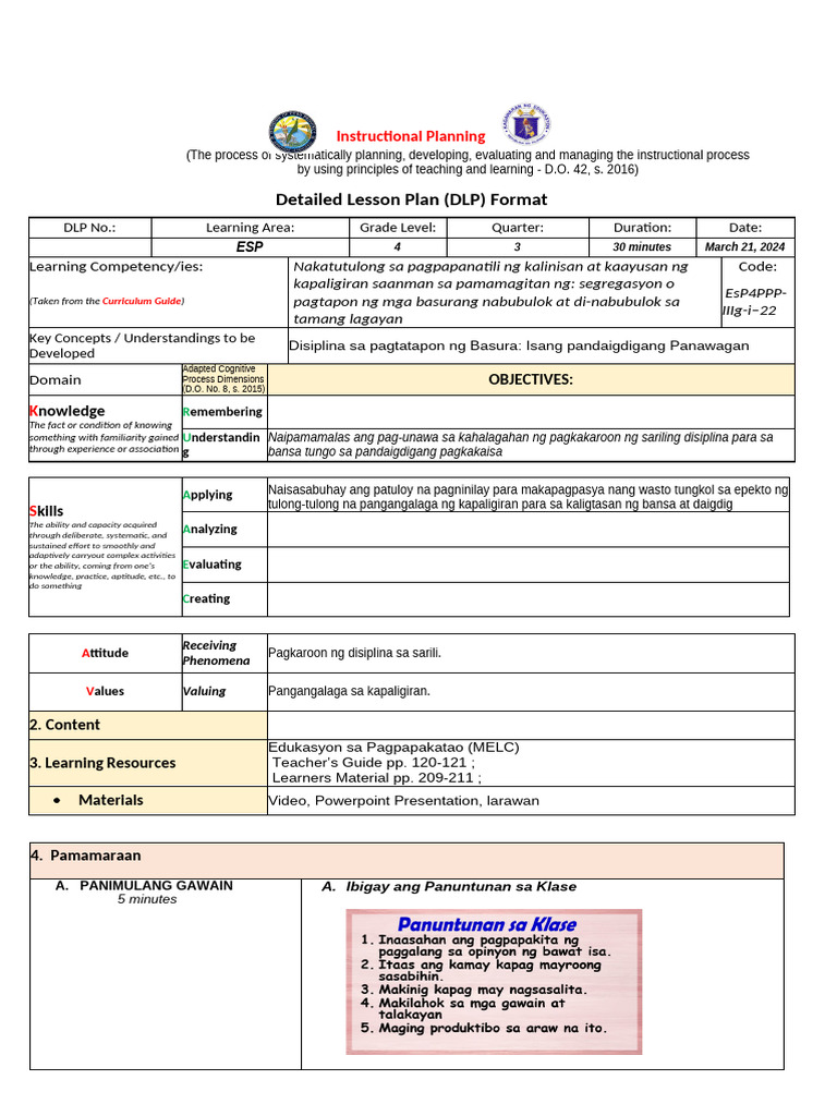 DLP - ESP 3rd Quarter | PDF