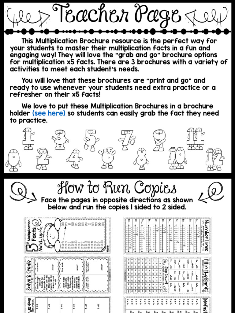 MultiplicationFactFamilyPracticeMultiplyby5MultiplicationBrochures 1 | PDF