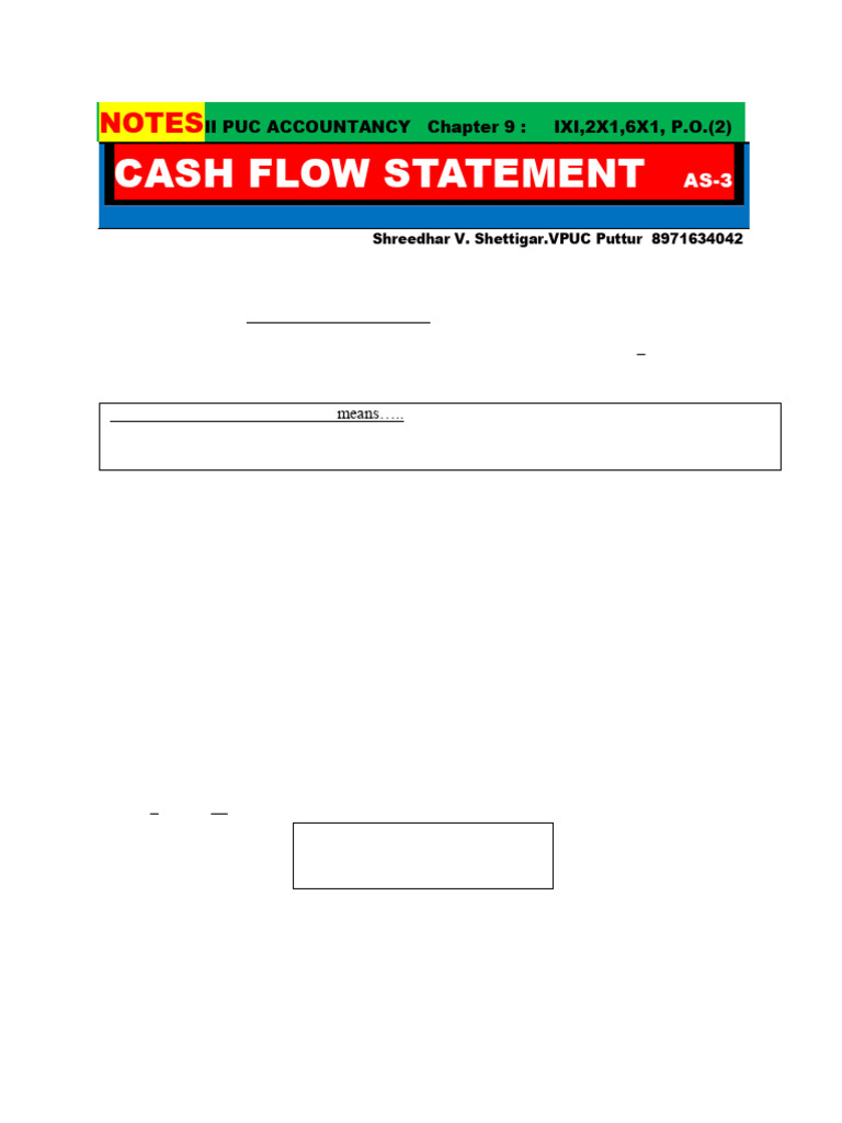 Cash Flow Statement | PDF