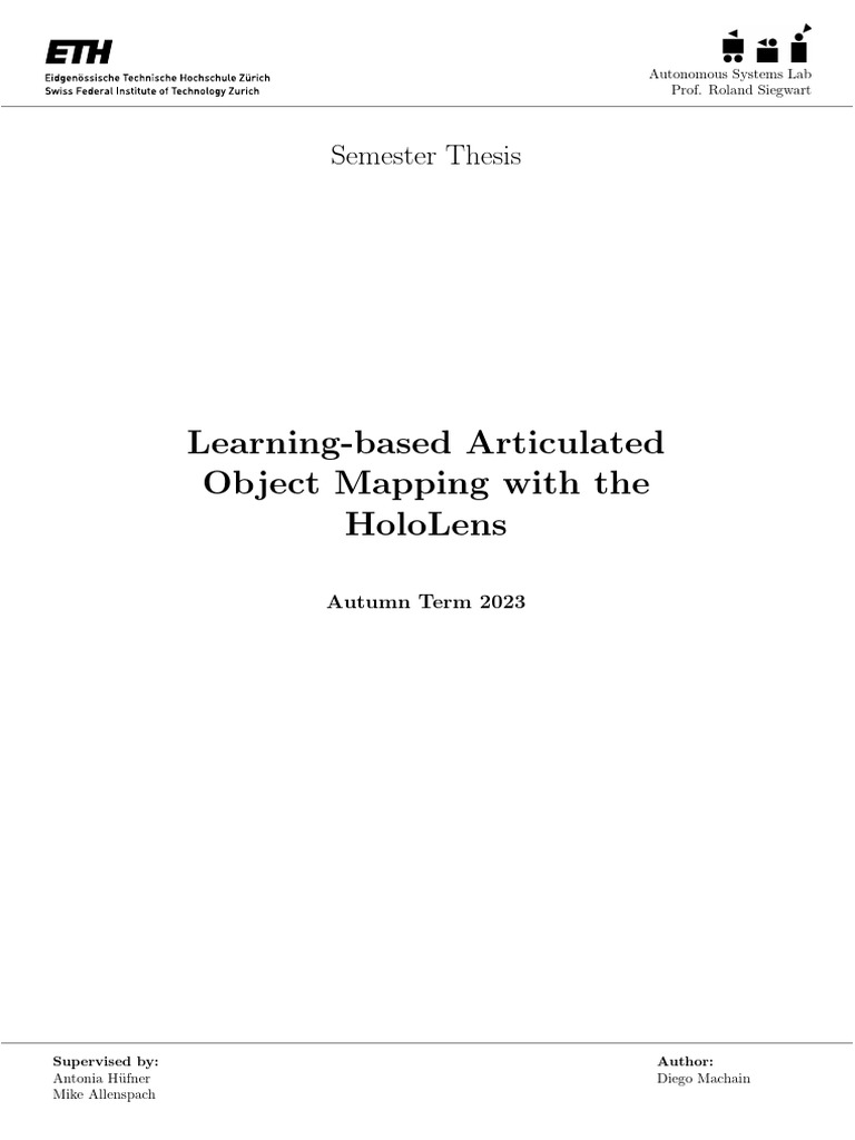 Semester Thesis | PDF