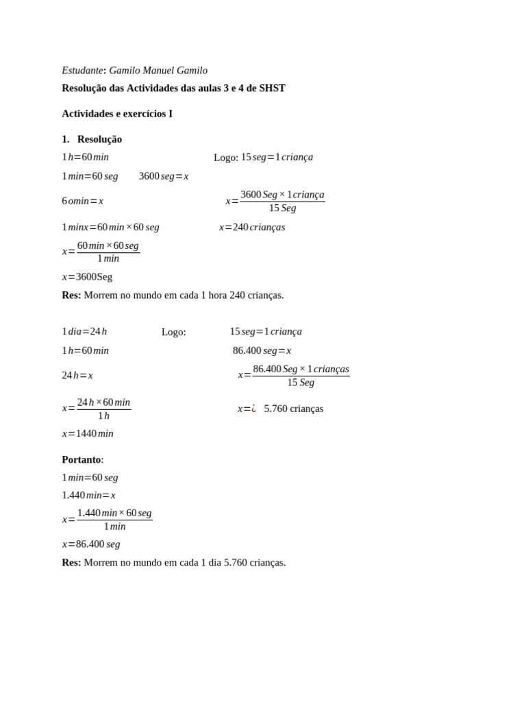 Trabalho de SHST | PDF