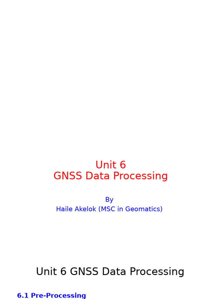 GNSS Processing | PDF