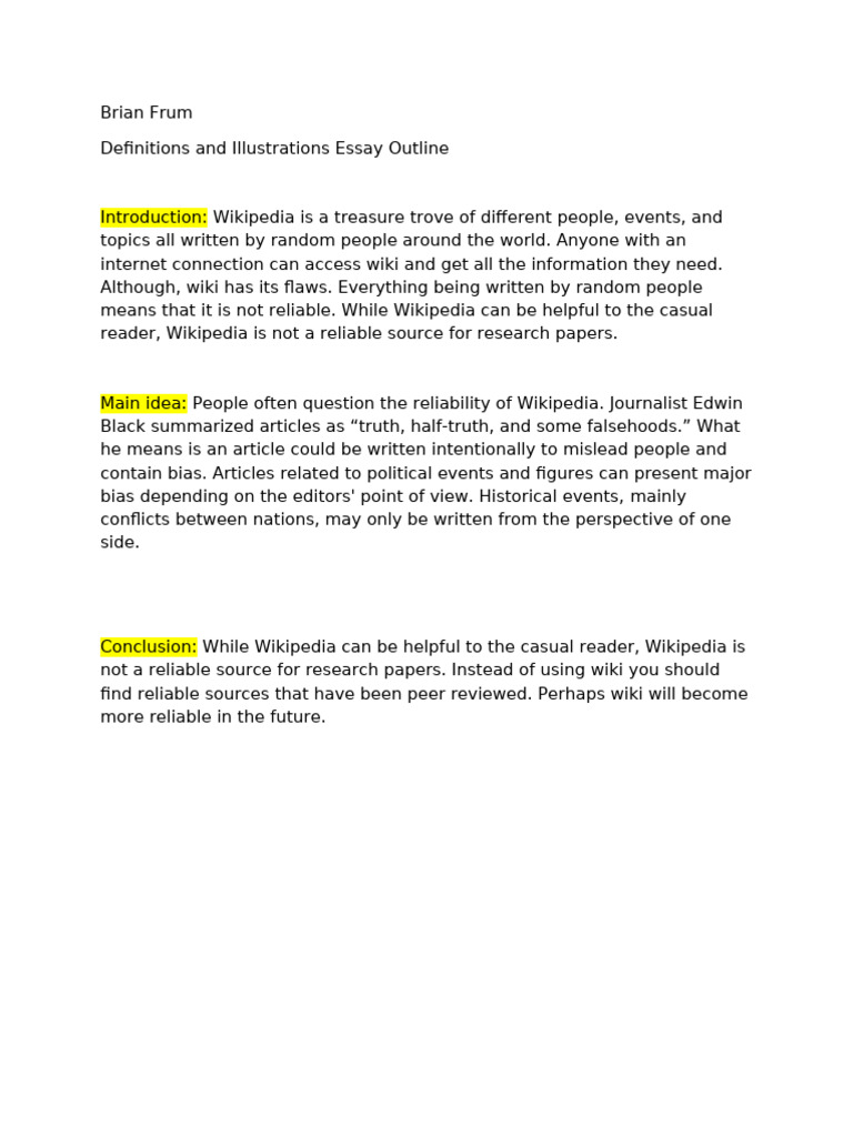 English Wiki Outline | PDF