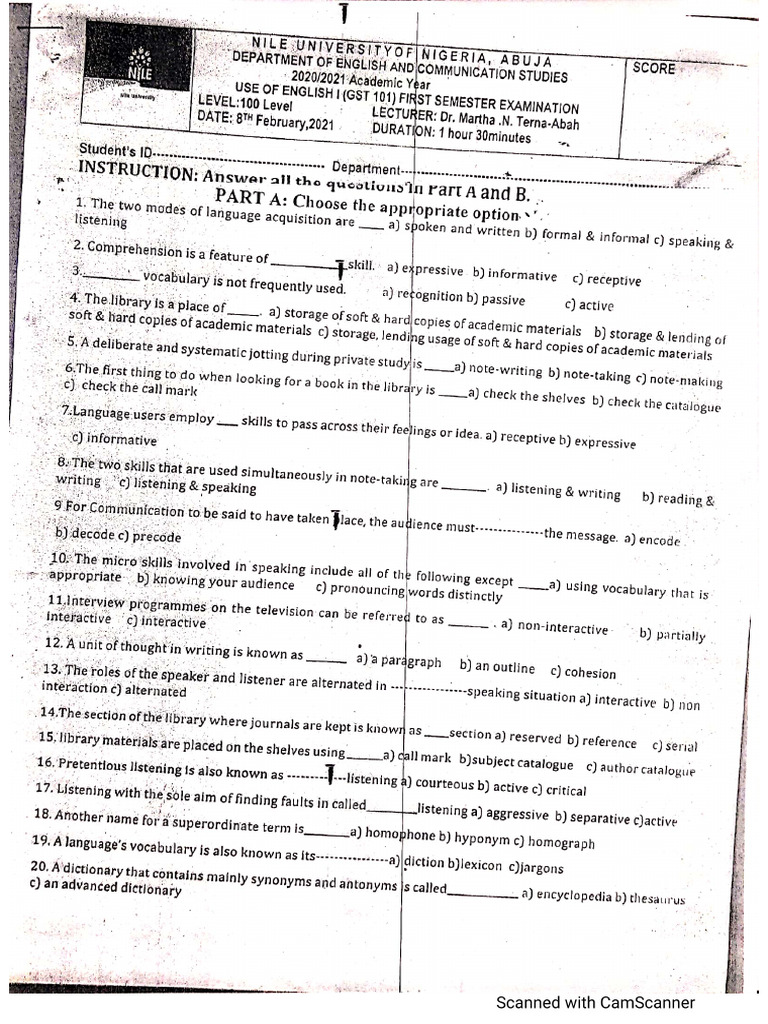 GST 101 (English) | PDF