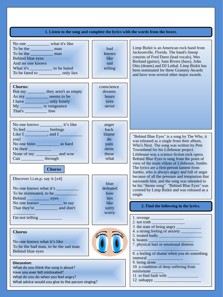 Behind Blue Eyes | PDF