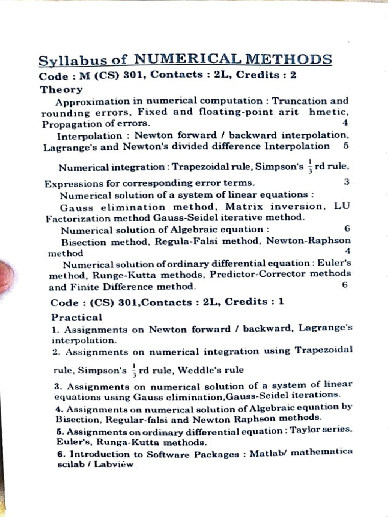 Numerical Methods Das Pal Index | PDF