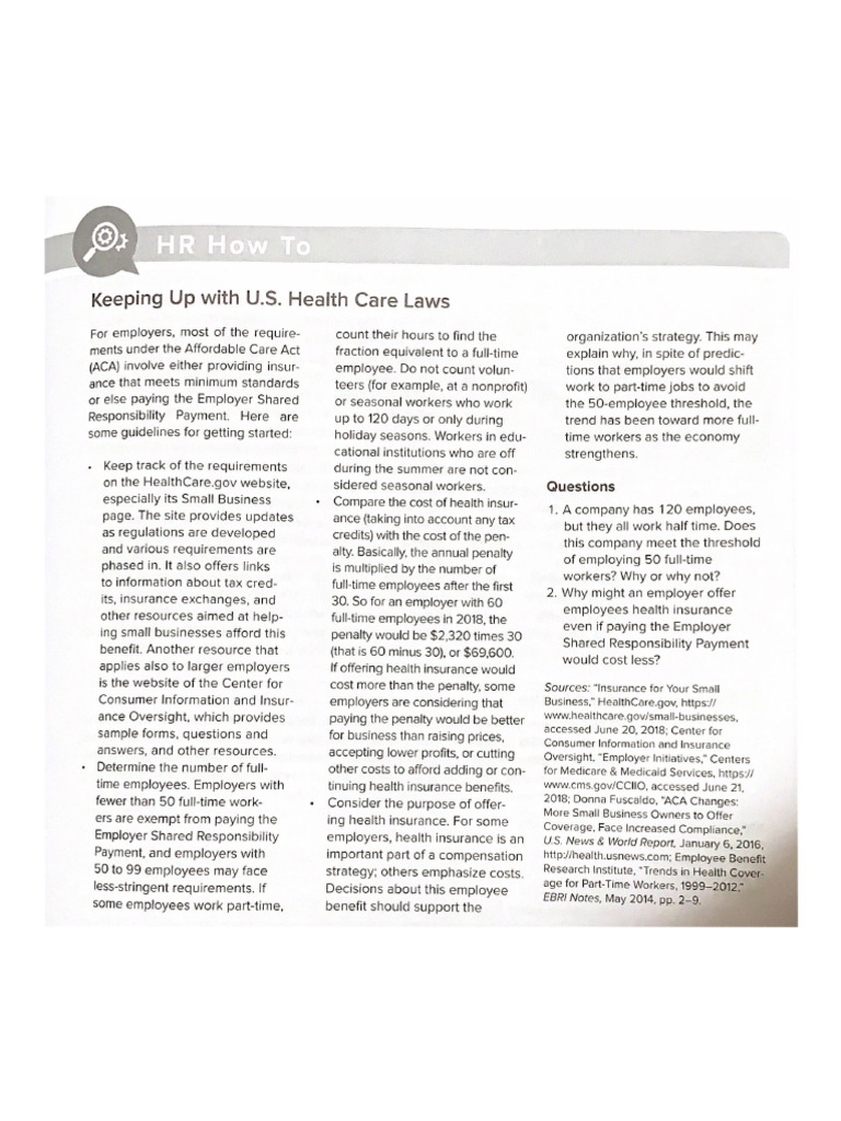 Case Study - U.S. Health Care Laws | PDF