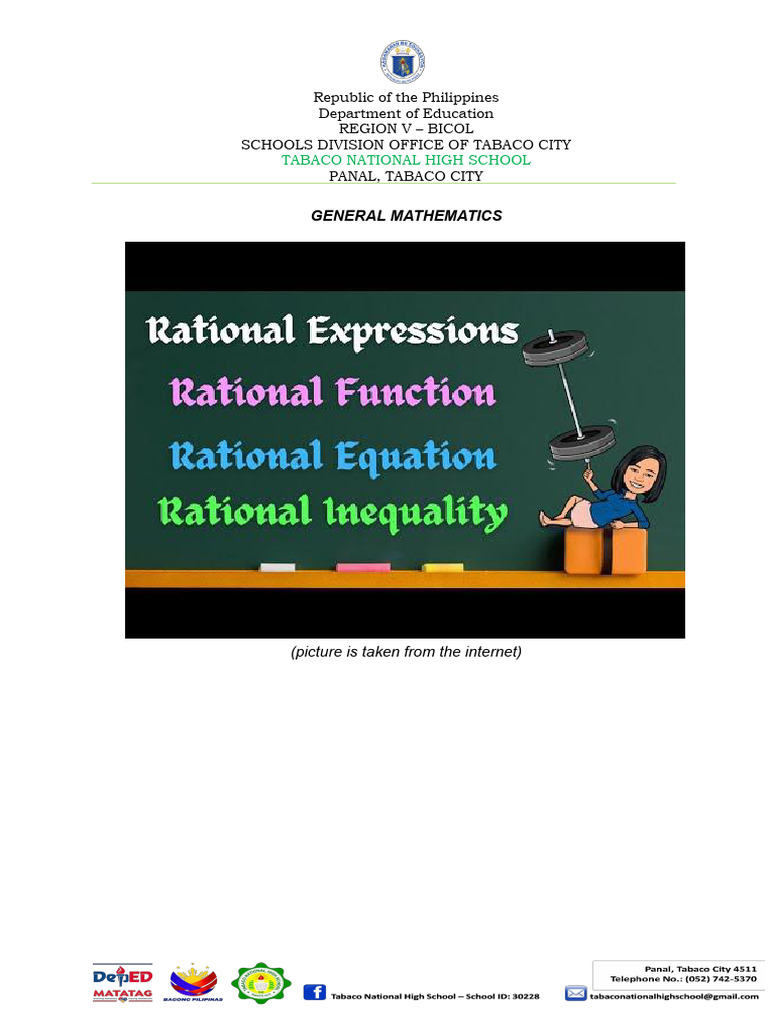 Rational Functions & Equations Guide | PDF | Equations | Rational Number
