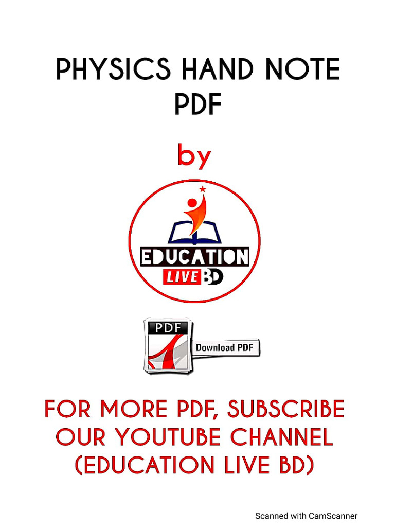 Physics 1st Paper Hand Note PDF | PDF