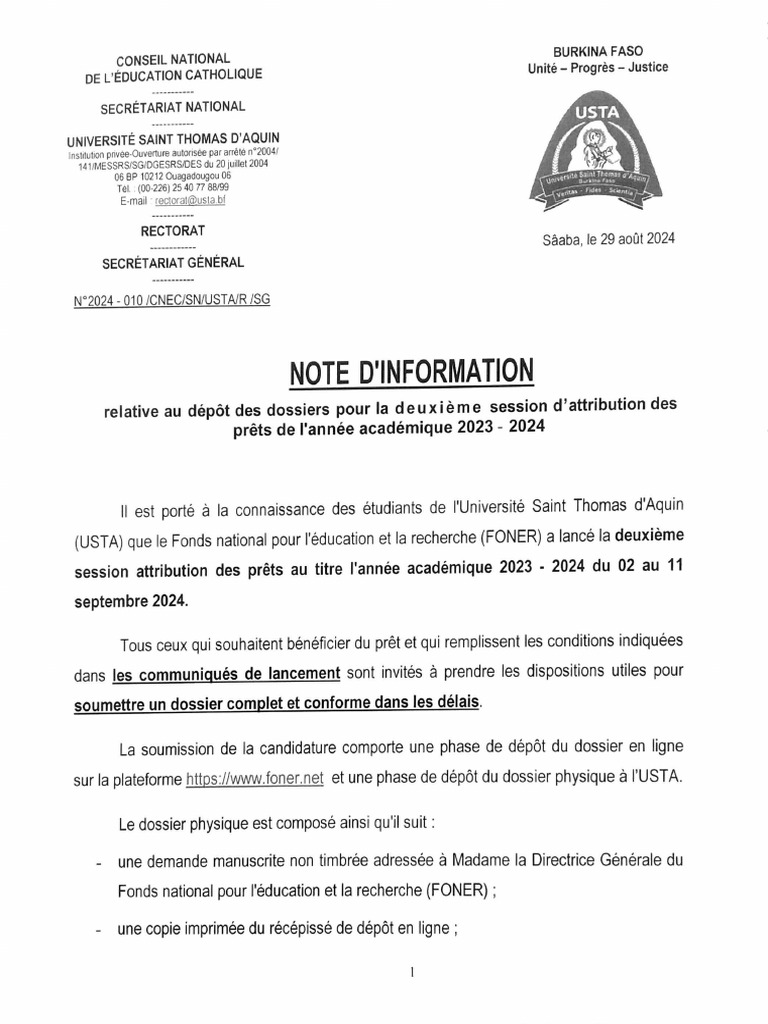 Note D'information FONER | PDF