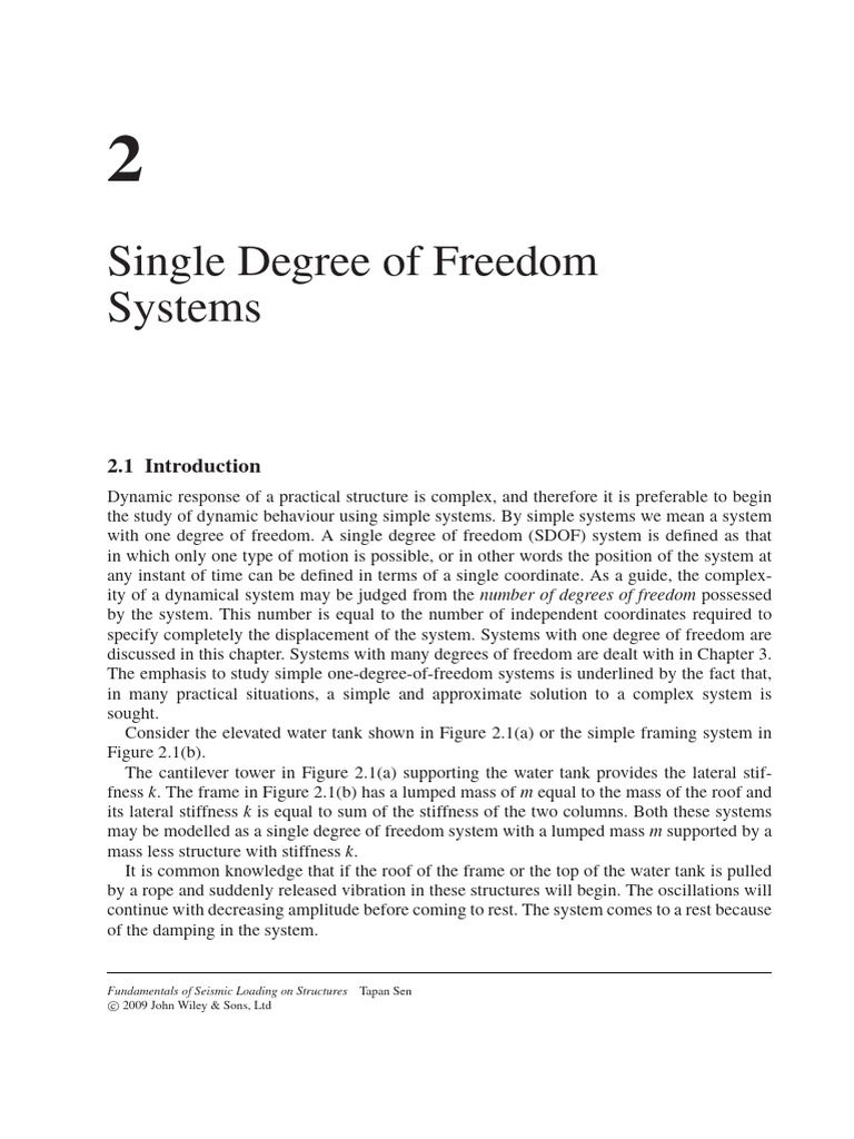 Single Degree of Freedom Systems | PDF