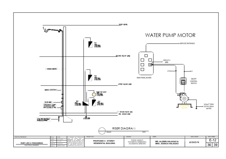 Water Pump Motor: Riser Diagram | PDF