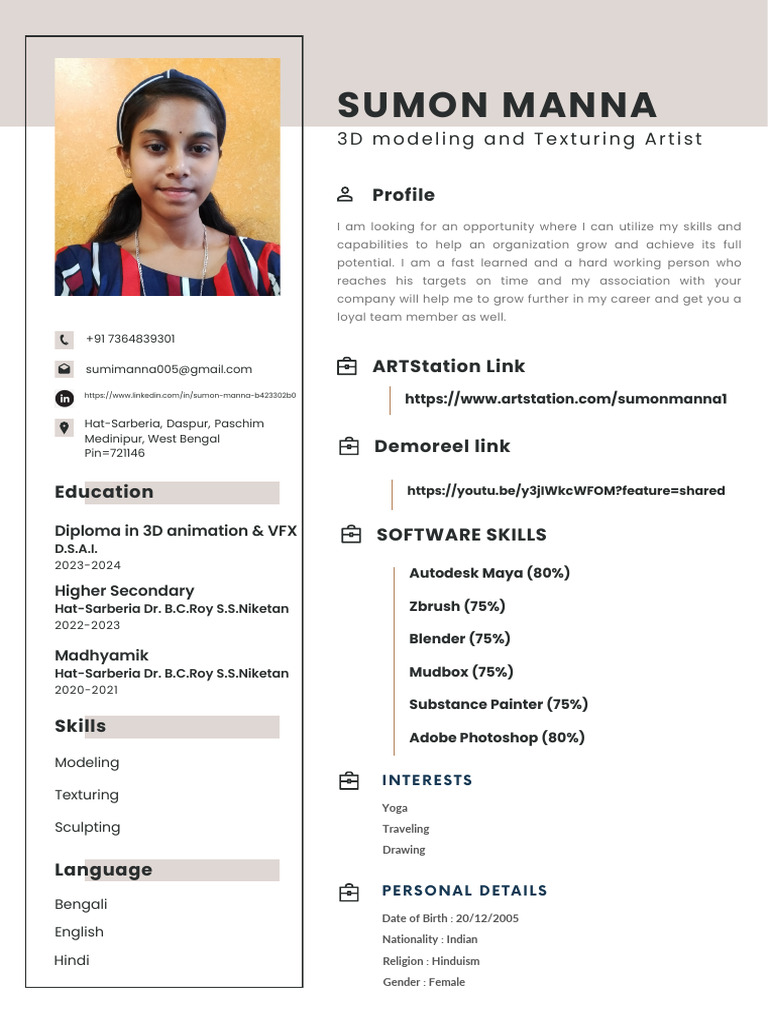 Sumon Manna CV | PDF