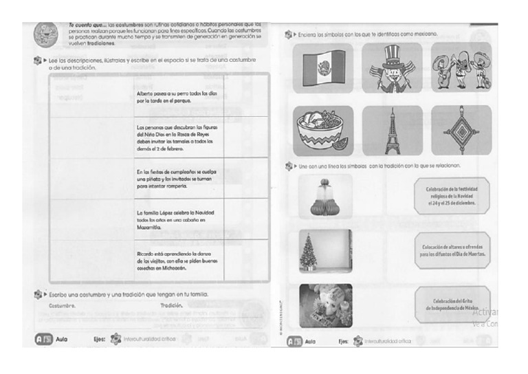 costumbres y simbolos 3A 2013-2024 | PDF