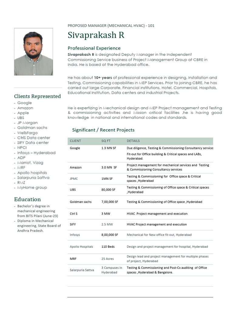 Sivaprakash - CV | PDF