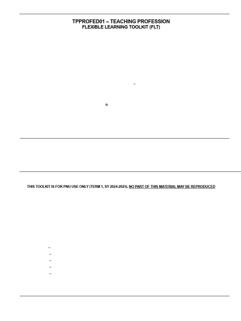 FLEXIBLE LEARNING TOOLKIT | PDF