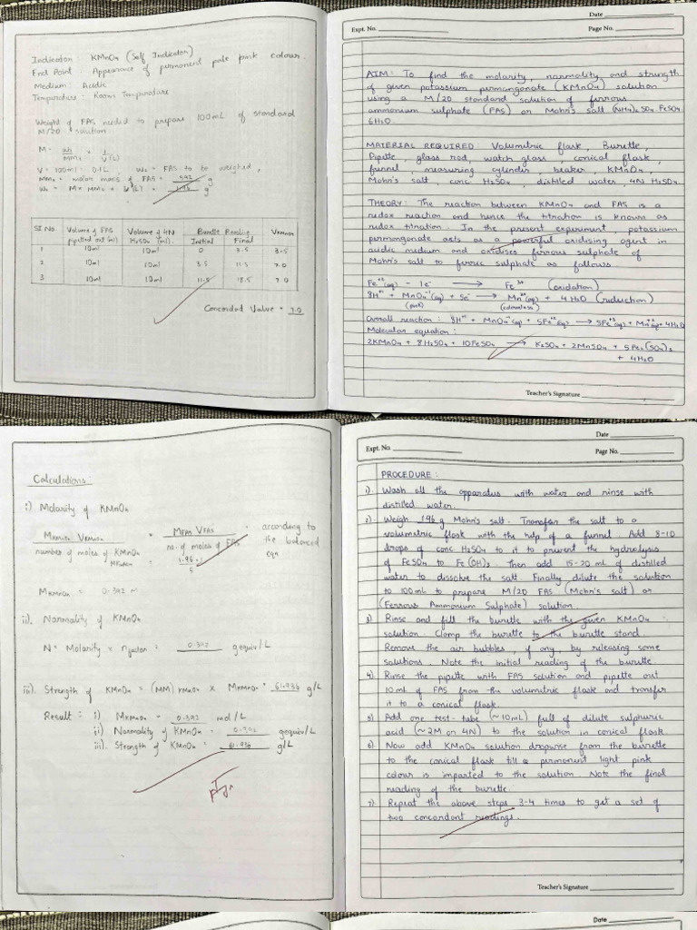 Chemistry Record Completed (2) | PDF