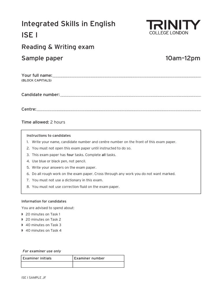 ISE I Sample Exam Paper | PDF | Sleep | Rapid Eye Movement Sleep